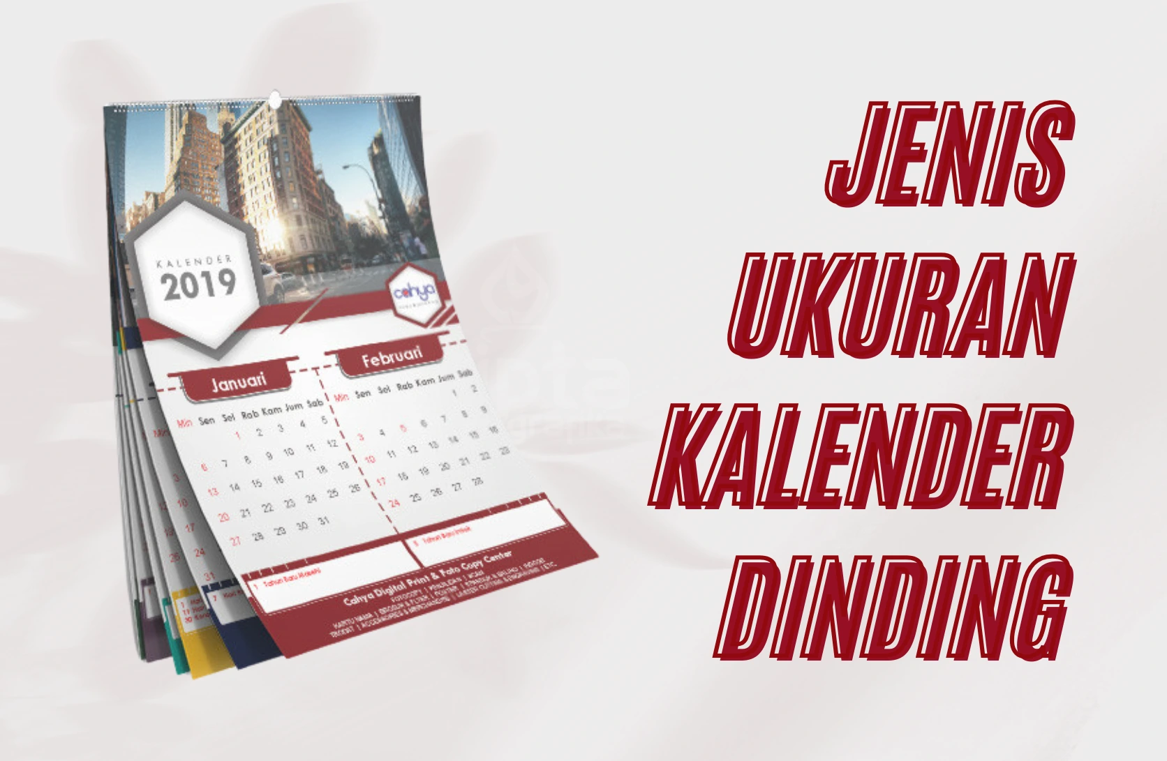 4 Ukuran Kalender Dinding yang Minimalis dan Elegan - Percetakan ...