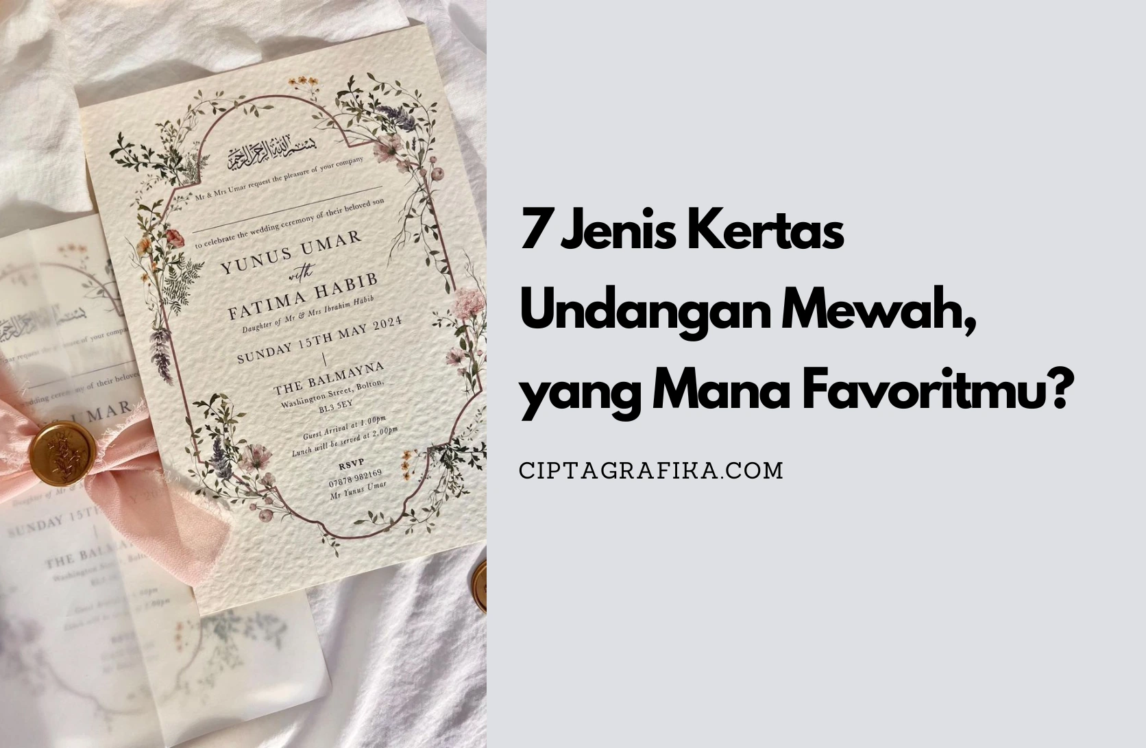7 Jenis Kertas Undangan Mewah, yang Mana Favoritmu? - Percetakan ...