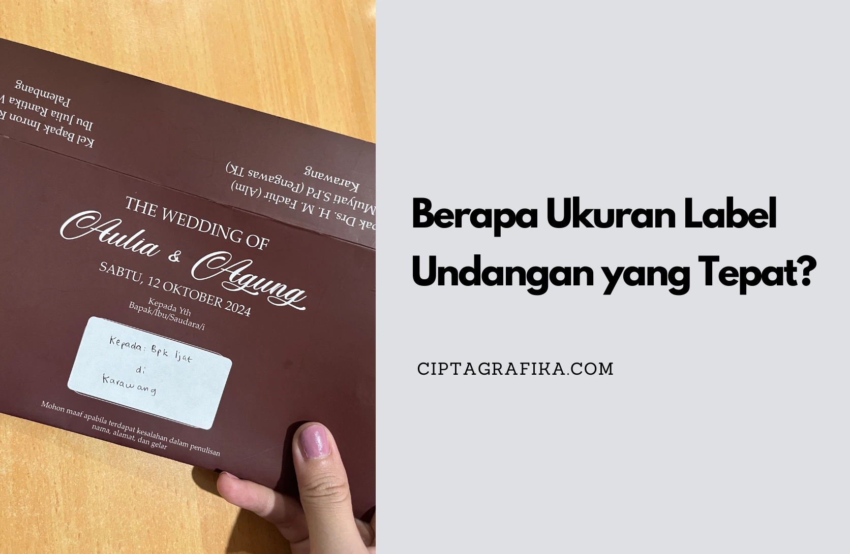 Berapa Ukuran Label Undangan yang Tepat? Cek di Sini! - Percetakan ...